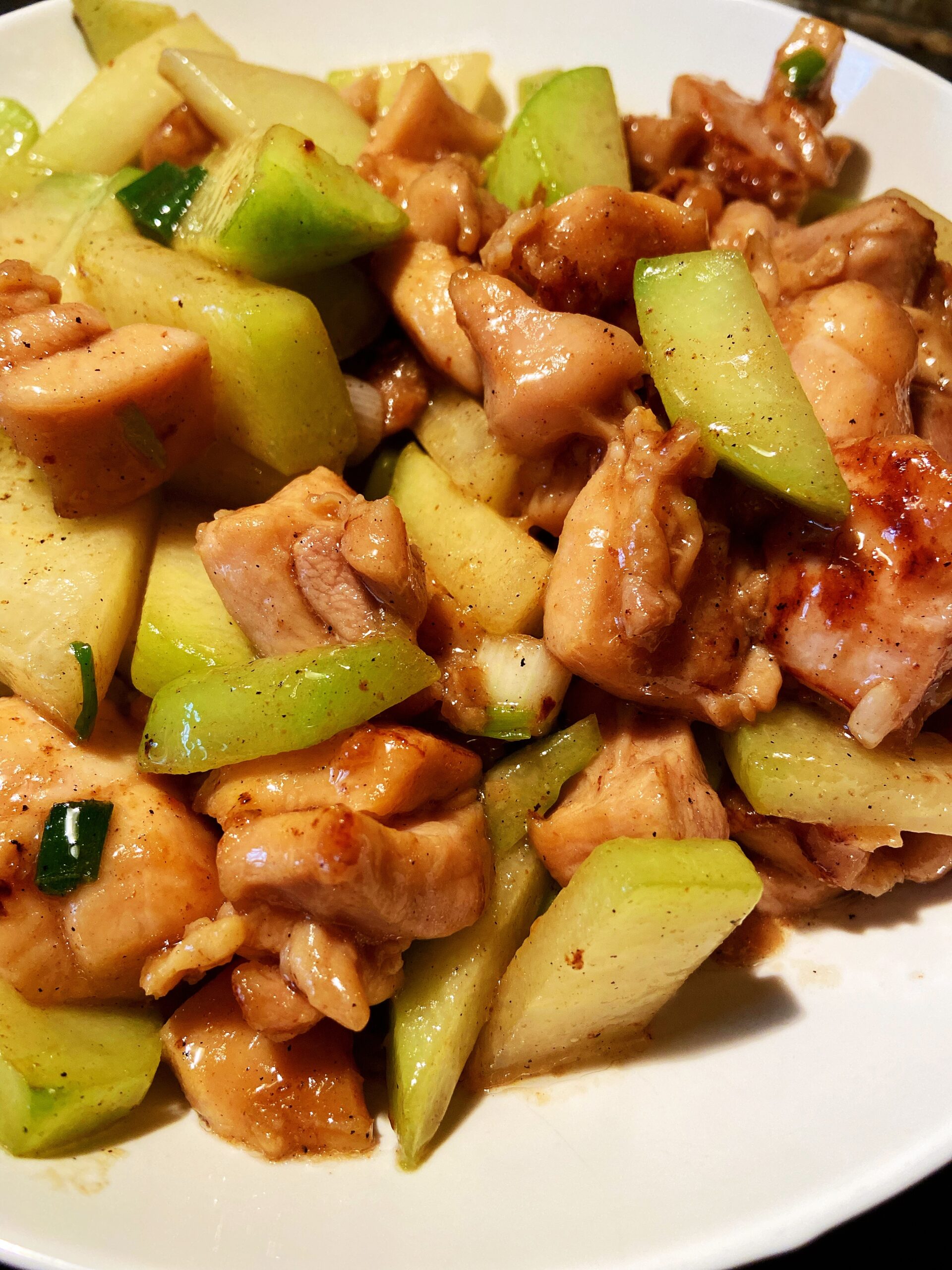 Grilled Chayote and Chicken Thighs – AirGO recipes by EZCuisine